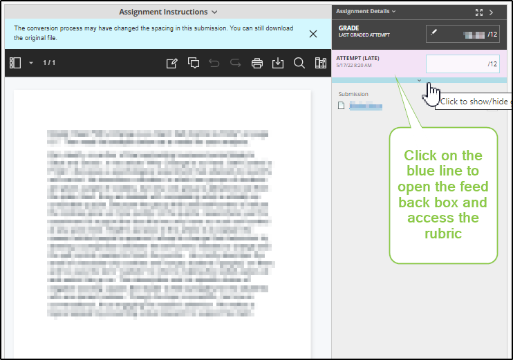 Grading with Blackboard